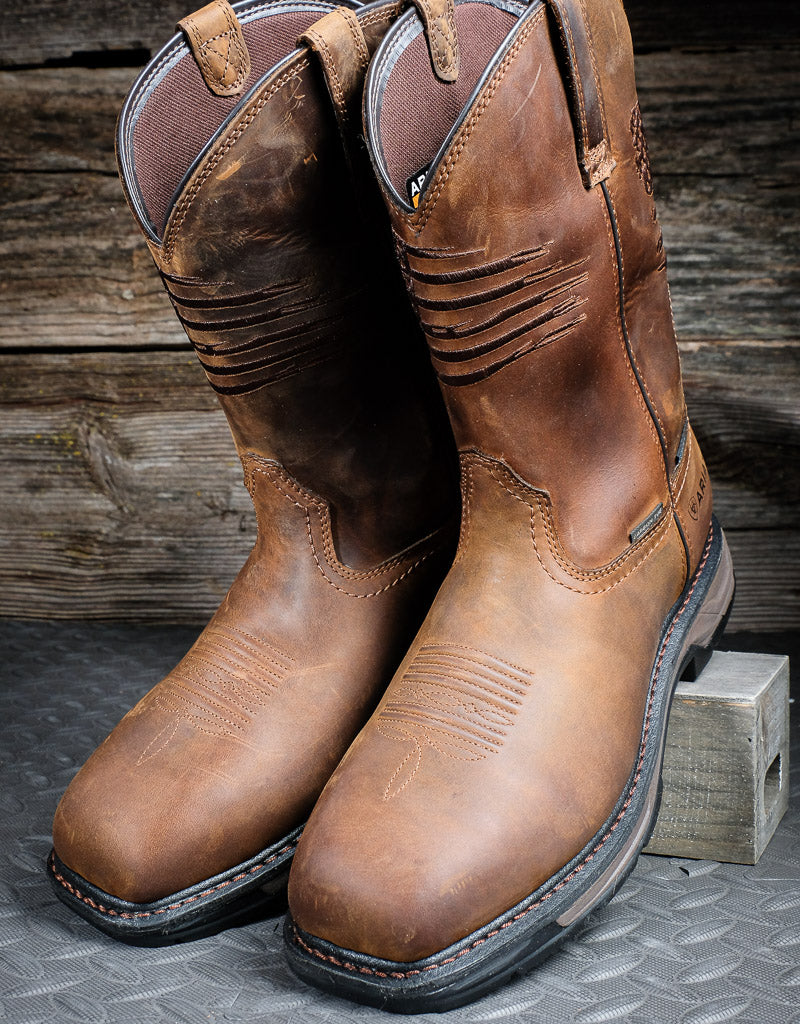 Men's Ariat WorkHog XT Patriot Waterproof Carbon Toe Work Boot 1003600 ...
